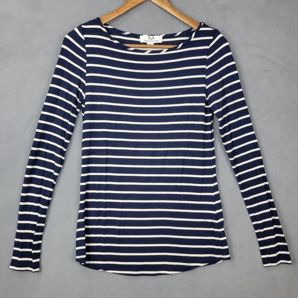 Magaschoni | Tops | Magaschoni Top Womens Xs Navy White Striped Modal ...